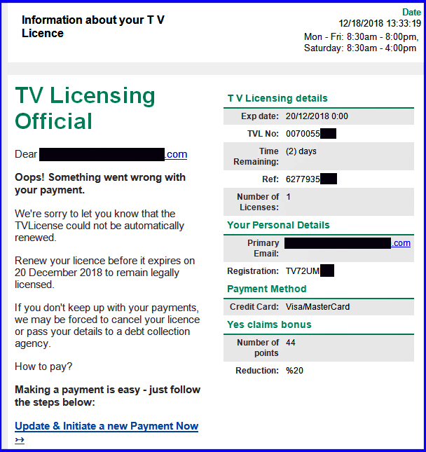 TV license scam! – Harrow Monitoring Group